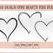 Hand Drawn Open Hearts Graphics Mini Bundle, Doodle Heart Clip Art SVG ...