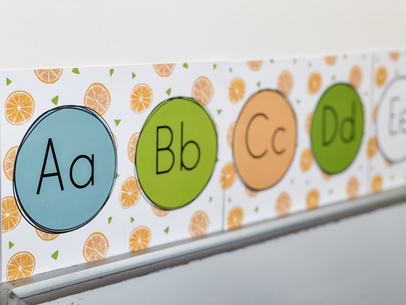 Colorful, Cheerful, Calming Lemon Theme Editable Classroom Alphabet ...