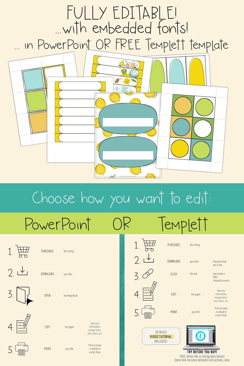 Colorful EDITABLE, Printable Lemon Theme Class Calendar Bulletin Board ...
