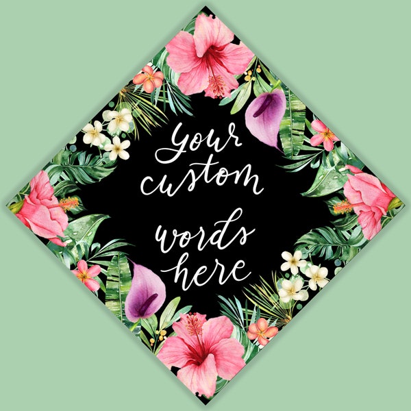 Watercolor Graduation Cap - Etsy