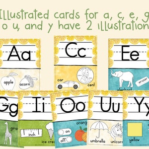 Colorful, Cheerful, Calming Lemon Theme Editable Classroom Alphabet ...