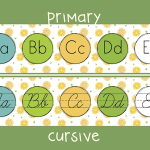 Colorful, Cheerful, Calming Lemon Theme Editable Classroom Alphabet ...