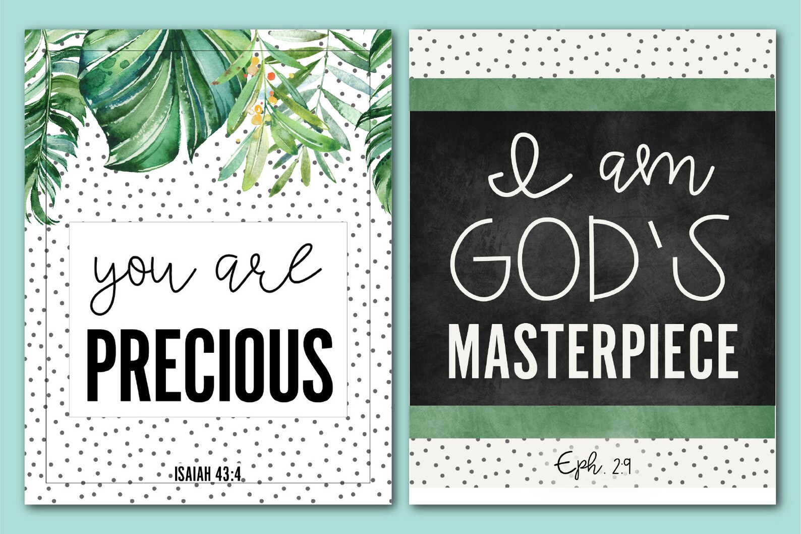 Christian Tropical Greenery Classroom Décor Growth Mindset Scripture ...