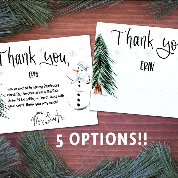 Winter Thank You - Etsy