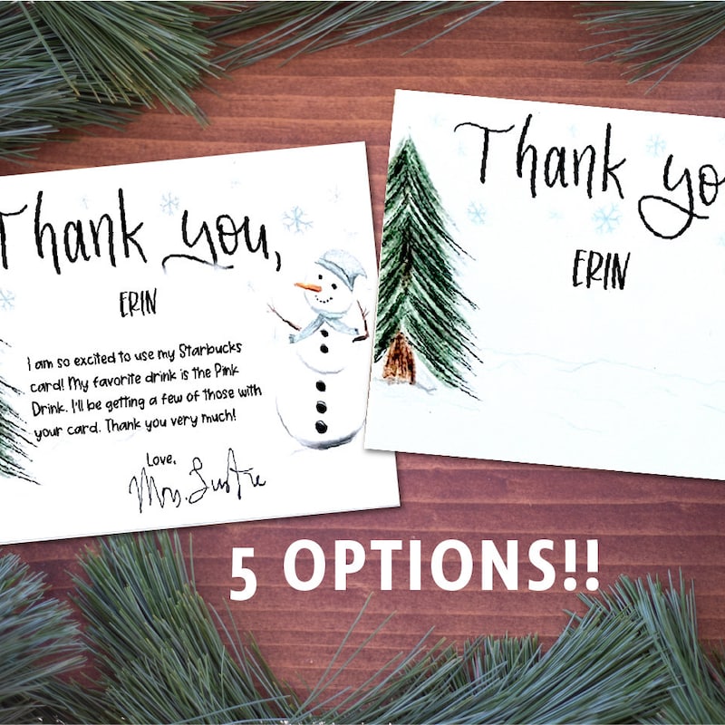 Snowman Thank You - Etsy