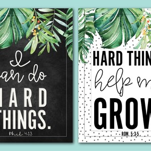 Christian Tropical Greenery Classroom Décor Growth Mindset Scripture ...