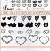Hand Drawn Open Hearts Graphics Mini Bundle, Doodle Heart Clip Art SVG ...