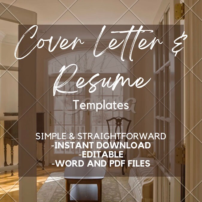 Cover Letter & Resume Templates - Etsy