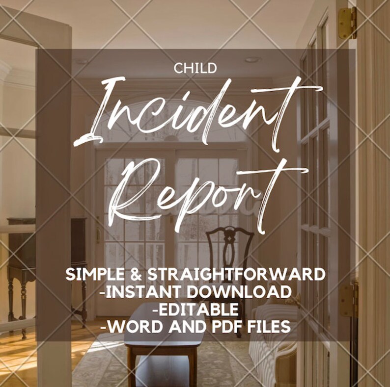 Child Incident Report - Etsy