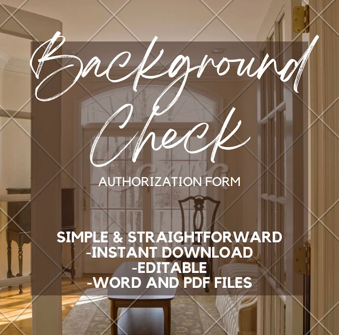 Background Check Authorization Form Pdf