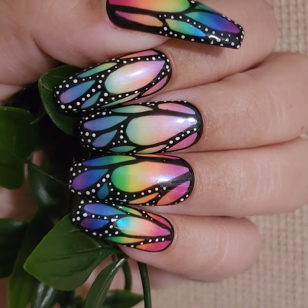 Bisexual Nails - Etsy