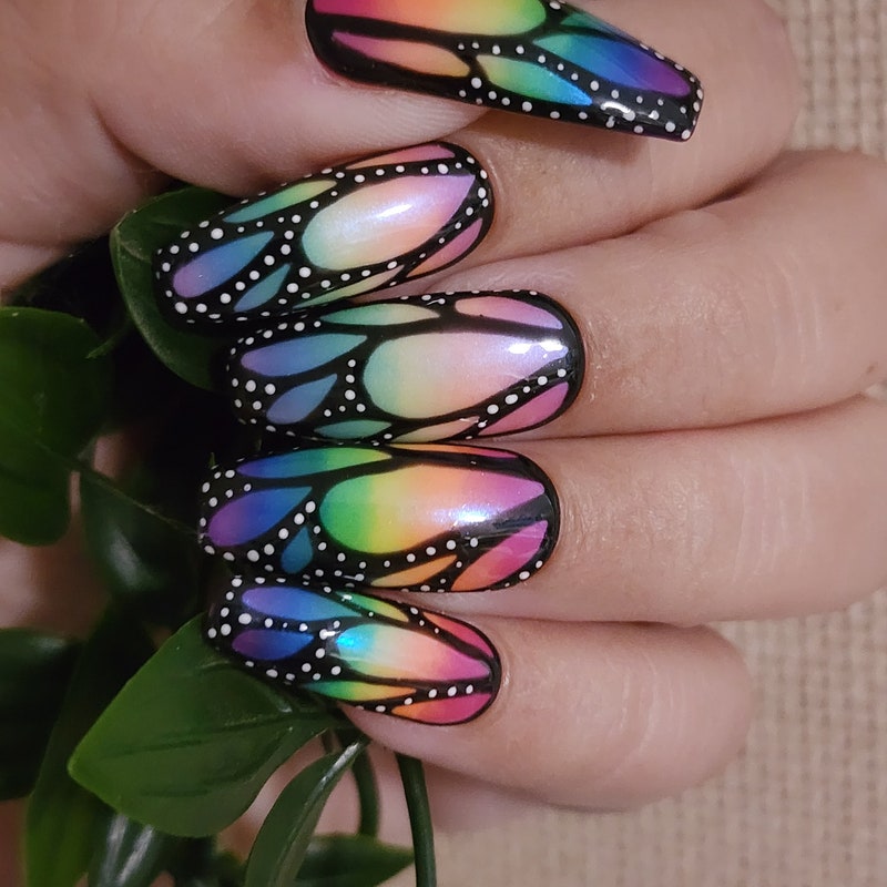 Bisexual Nails - Etsy
