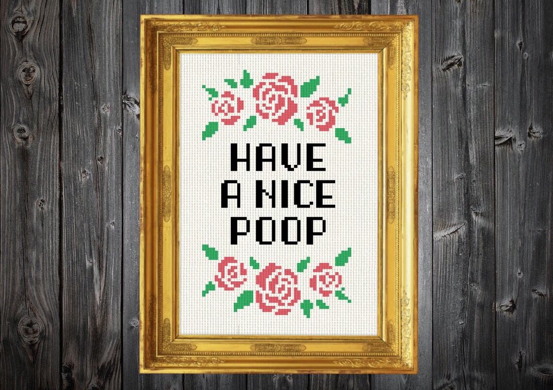 Have a Nice Poop Cross Stitch Pattern Funny Modern Silly | Etsy