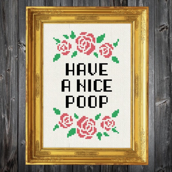 Poop Cross Stitch - Etsy