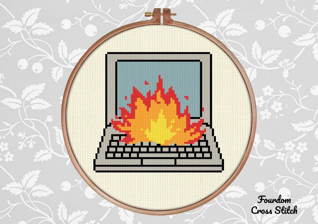 Tech Support - DIY Funny Modern Cross Stitch Pattern Instant Download ...