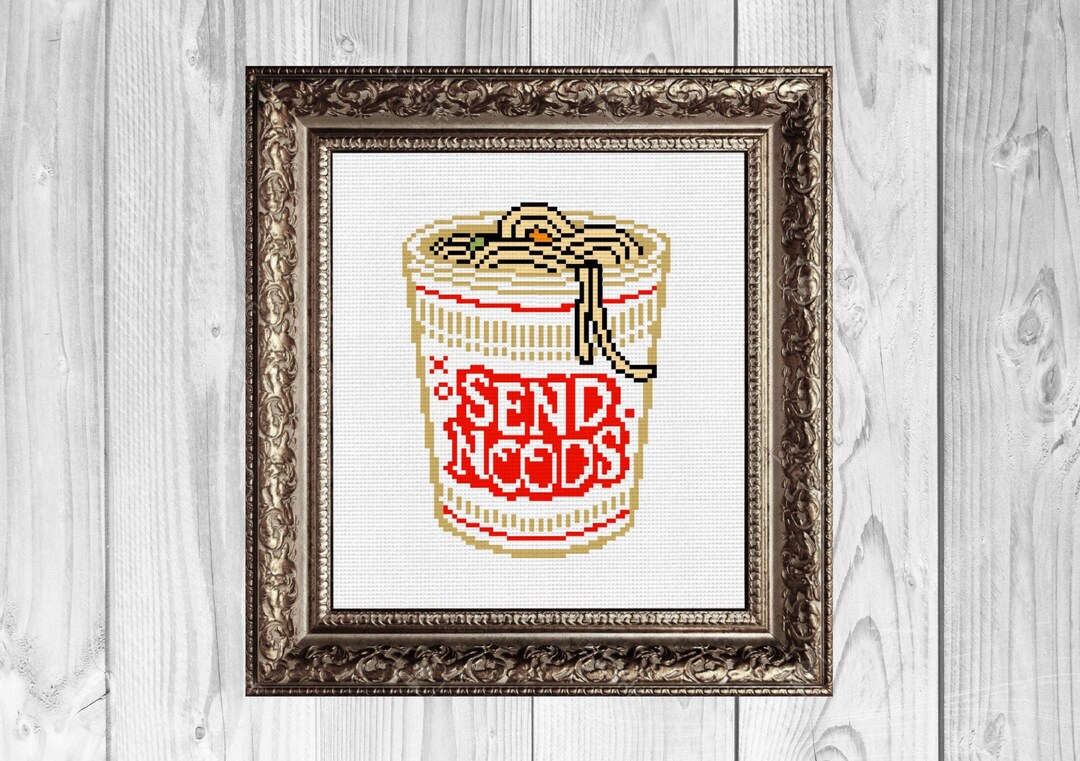 Send Noods Cross Stitch Pattern: Funny Modern DIY (PDF Pattern) - Etsy