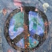 Upcycled Levi Denim Jacket Hand Painted Peace Sign Peace on Earth - Etsy