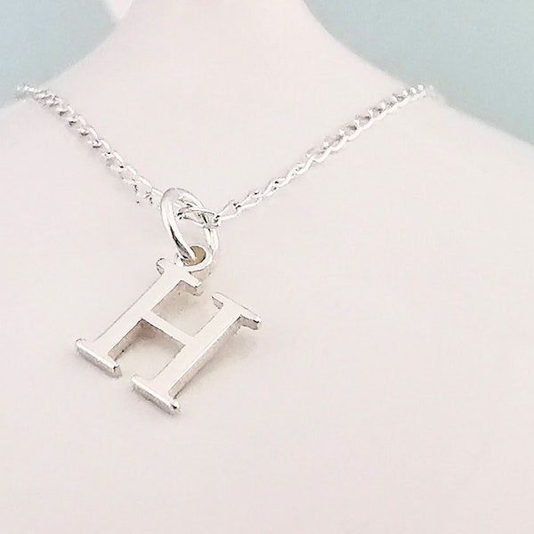 Letter H Necklace - Etsy UK
