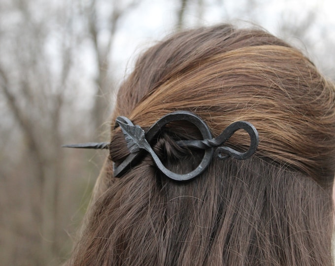 Hand Forged Twisted Hair Pin Hand Made by Blacksmith - Etsy