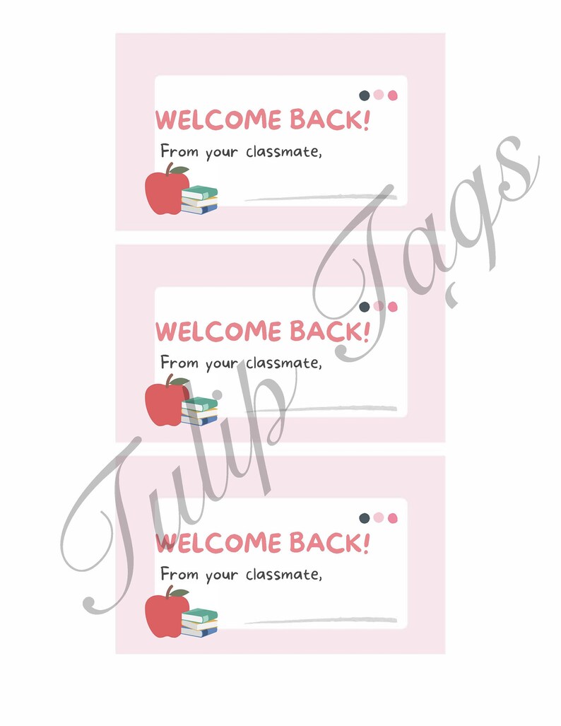 Welcome Back to School Gift Tags Instant Download - Etsy