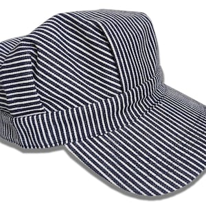 Blue Hickory Striped Train Conductor Hat - Etsy