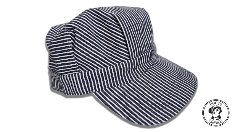 Blue Hickory Striped Train Conductor Engineer Hat - Etsy
