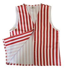 Adults Red & White Striped Costume Vest - Etsy