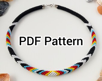 Bead Crochet Rope Pattern Seed Beads Beaded Necklace - Etsy