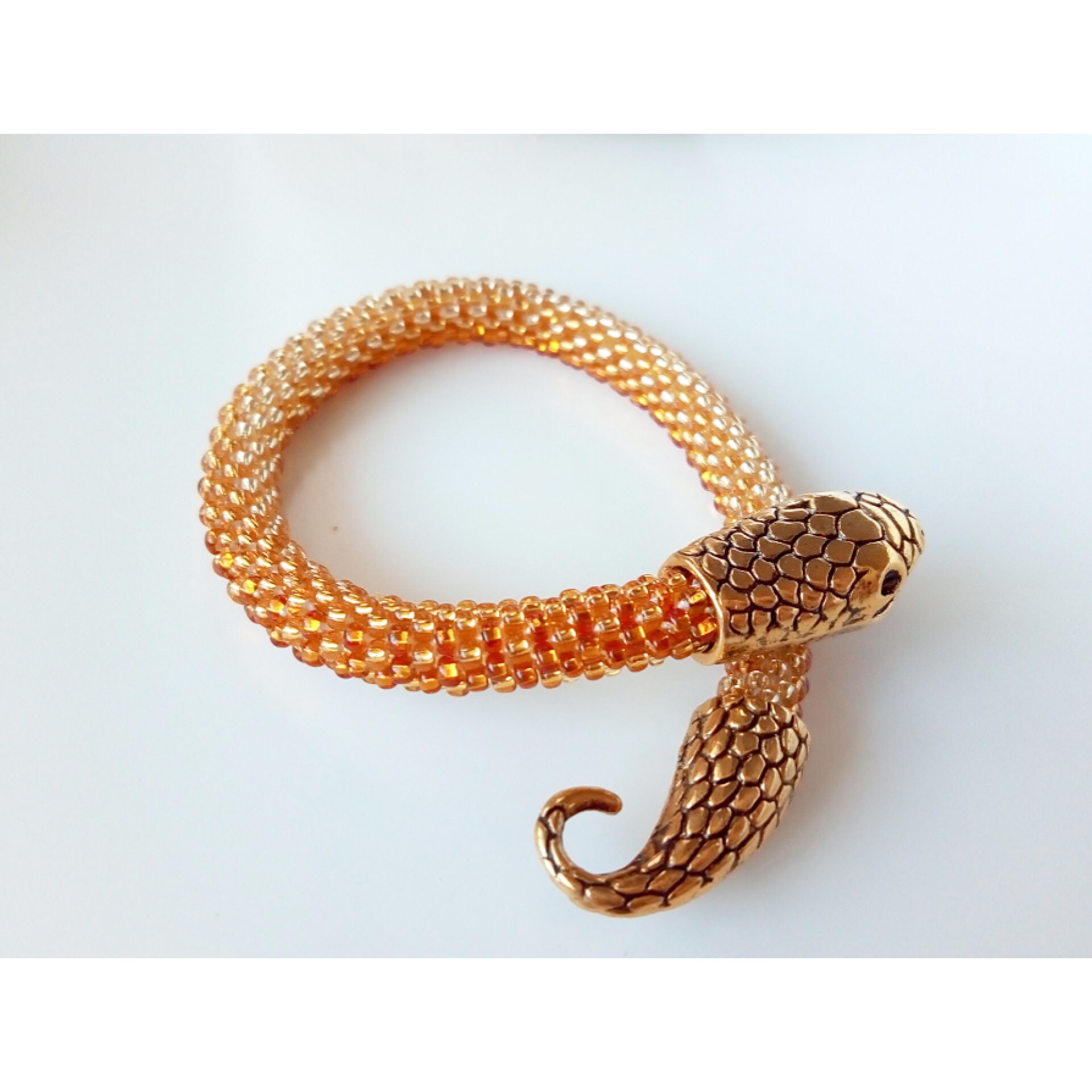 Snake Crochet Rope PDF Pattern Crochet With Seed Beads - Etsy