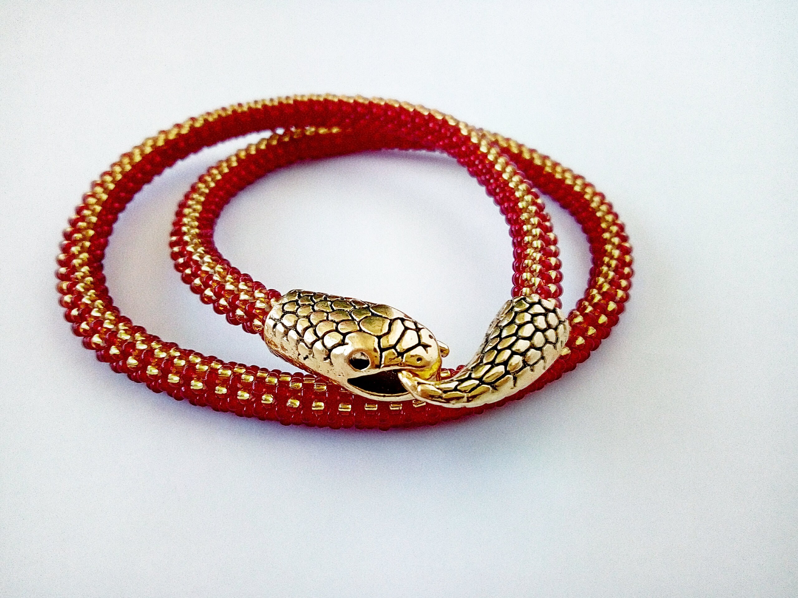 Snake Crochet Rope PDF Pattern Crochet With Seed Beads - Etsy