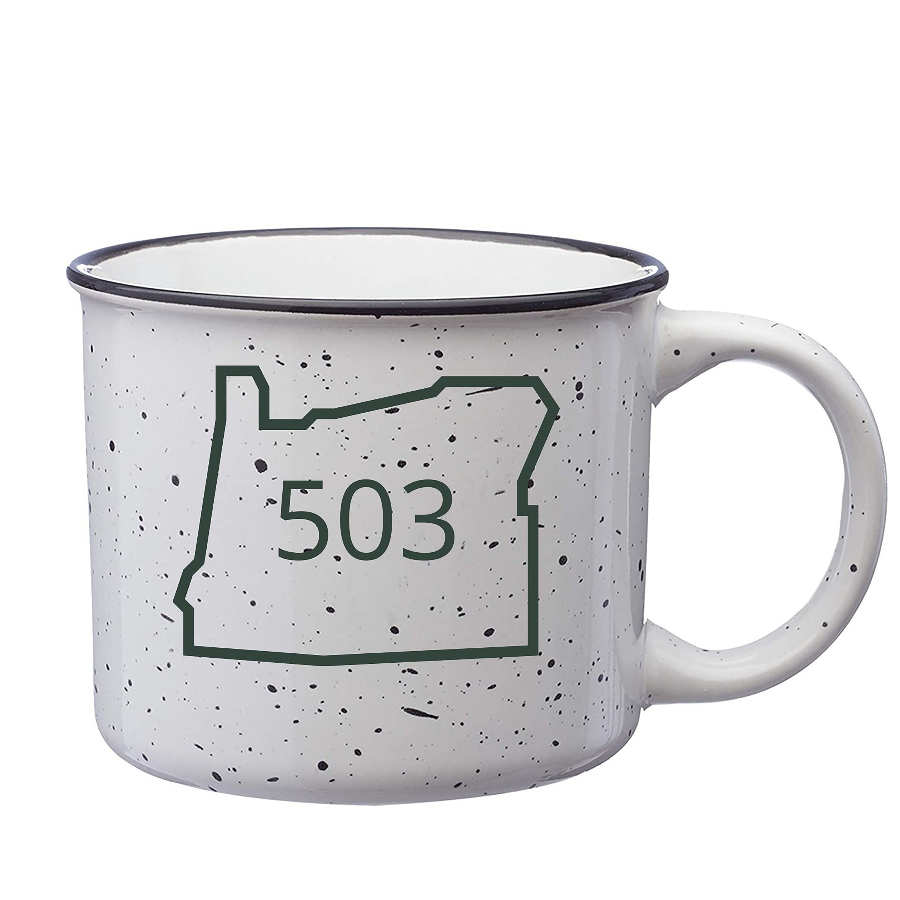 Oregon Area codes 503 541 971 or 458 campfire speckled mug | Etsy