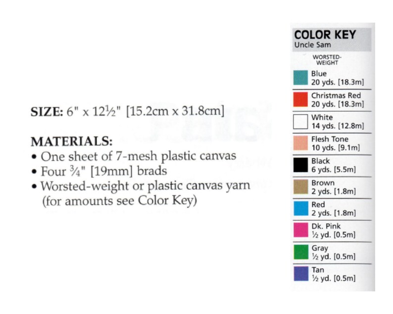 Uncle Sam Door Greeter Plastic Canvas Pattern - Etsy