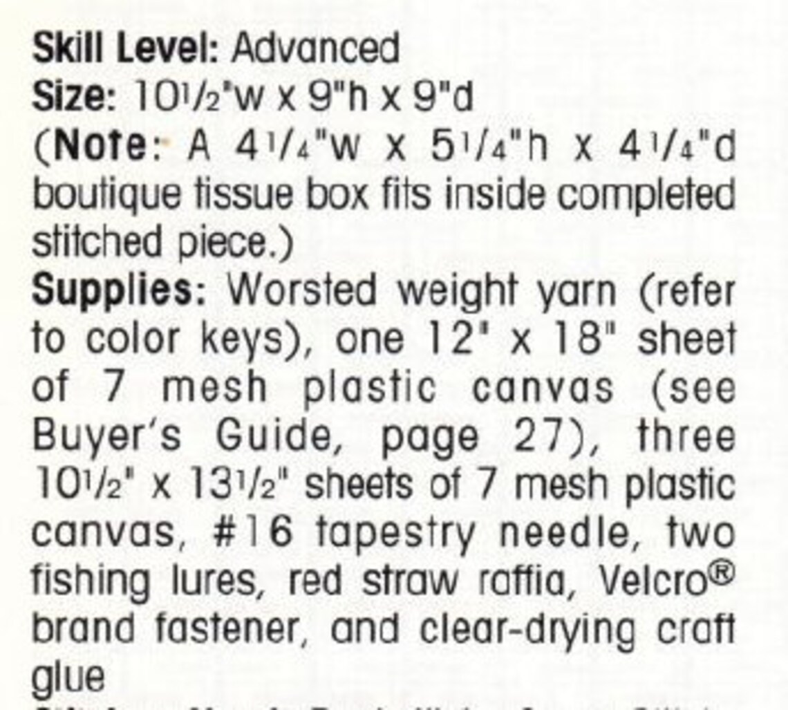 Fishing Tackle Box Tissue Box Cover Plastic Canvas Pattern - Etsy