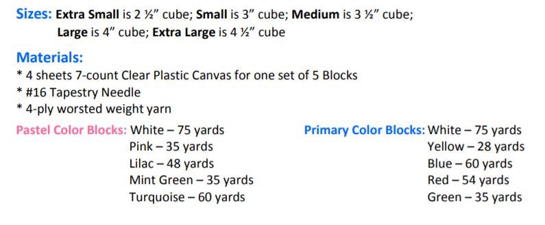 Pinwheel Stacking Blocks Plastic Canvas Pattern - Etsy