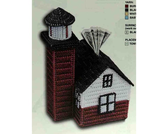 Lighthouse Bank Plastic Canvas Pattern Coin Bank Piggy Bank | Etsy