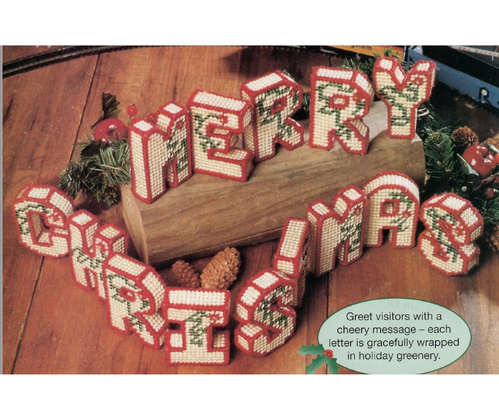 3D Merry Christmas Letter Blocks Plastic Canvas Pattern - Etsy
