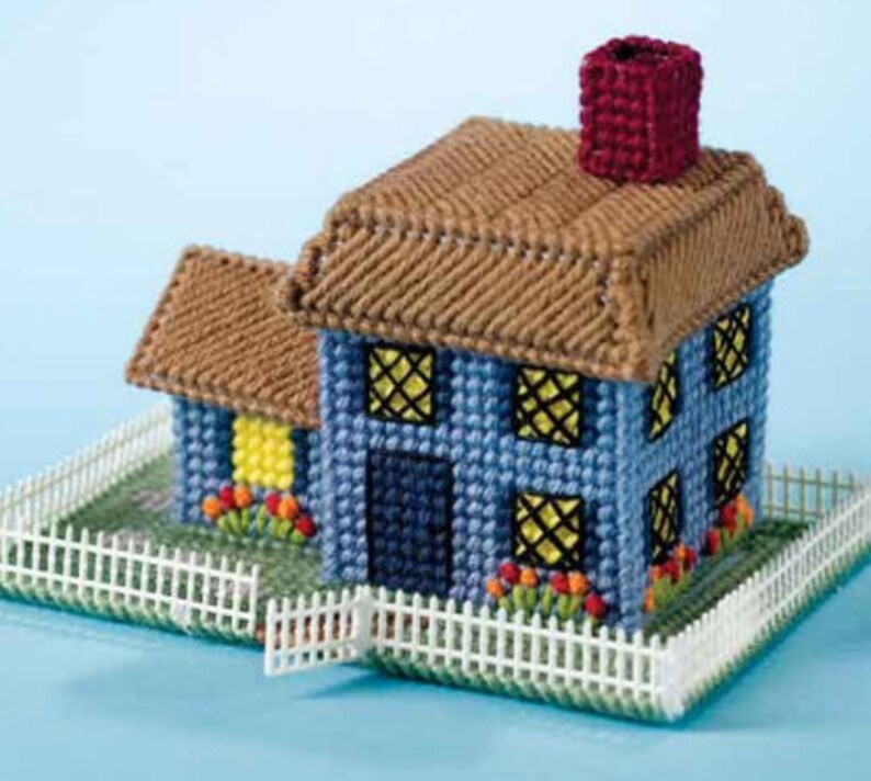 Hometown Villages Set Plastic Canvas Pattern, Country Cottage, Mountain ...