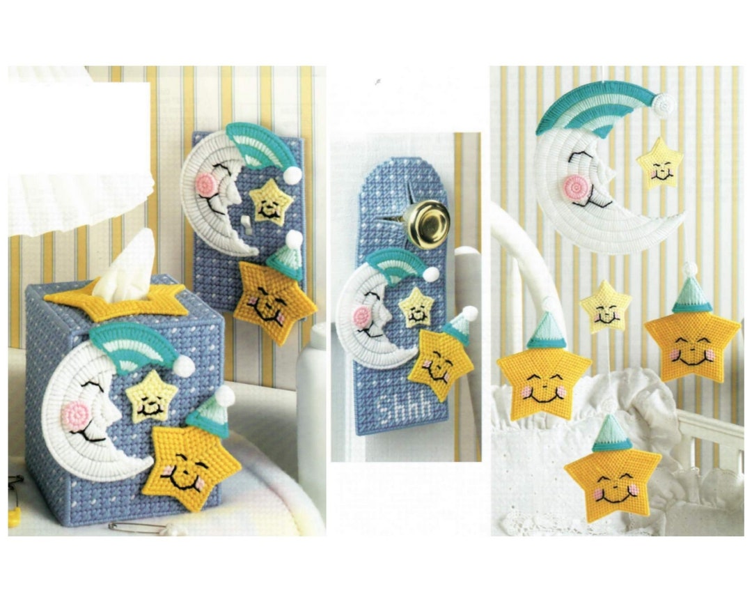 Moon & Stars Baby Set Plastic Canvas Pattern, Light Switch Cover ...
