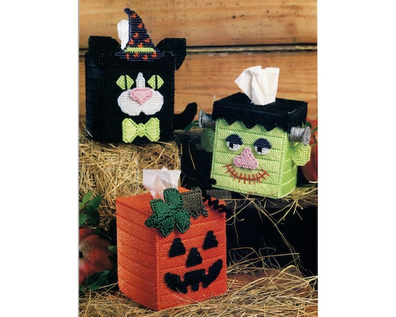Halloween Tissue Box Covers Plastic Canvas Pattern - Etsy