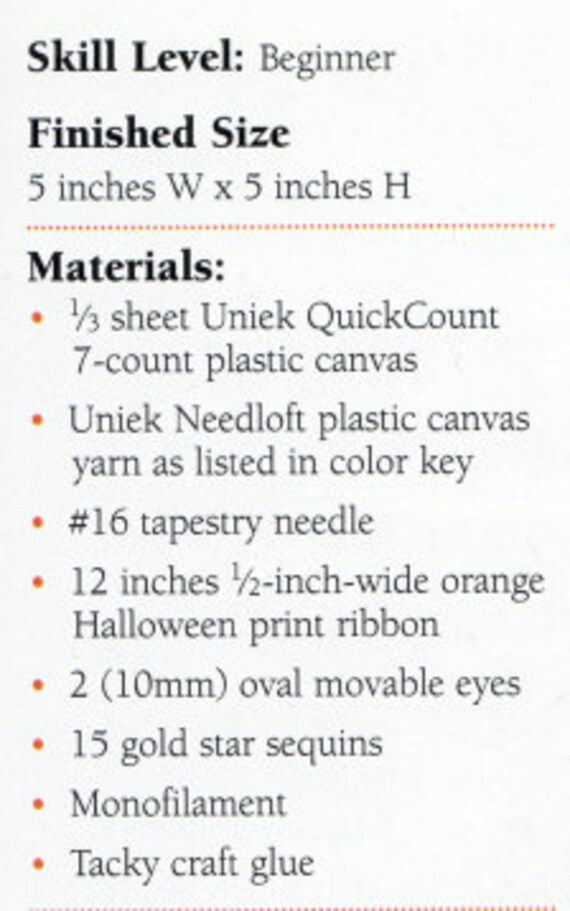Sewing & Needlecraft Googly Eye Bat Plastic Canvas Pattern Patterns ...