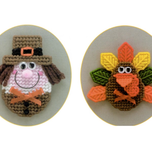 Plastic Canvas Thanksgiving Magnets Patterns - Etsy