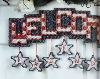 Plastic Canvas Sign | Etsy