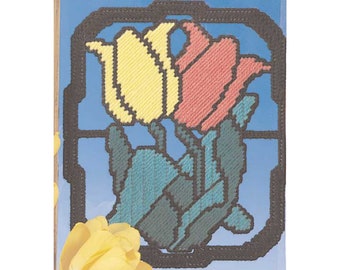 Hello Spring Tulip Wall Hanging-plastic Canvas Pattern-pdf Download - Etsy