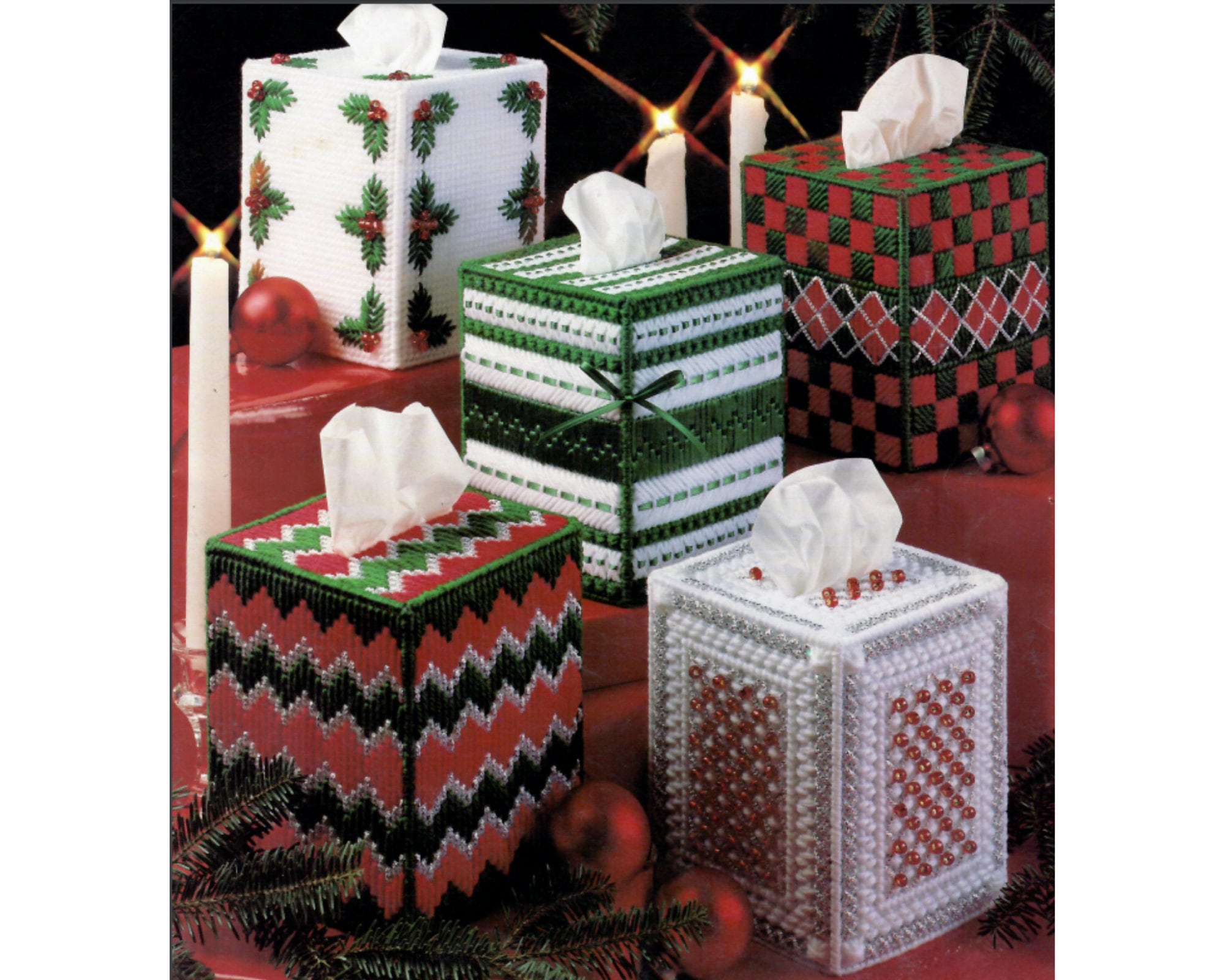 Christmas tissue box cover store
