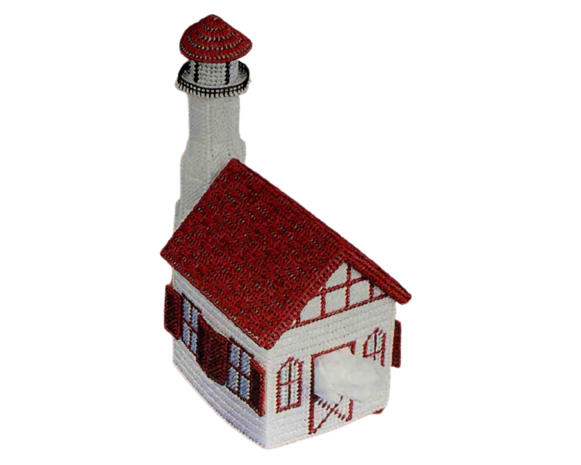 Lighthouse Tissue Box Cover Plastic Canvas Pattern - Etsy