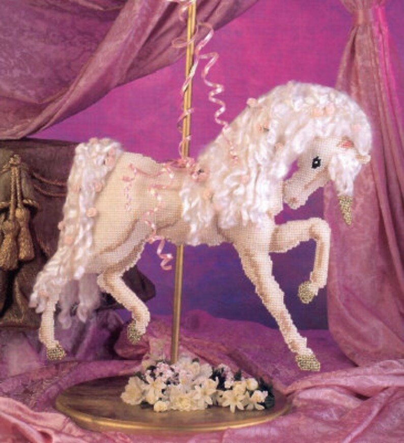 Carousel Unicorn Plastic Canvas Pattern | Etsy