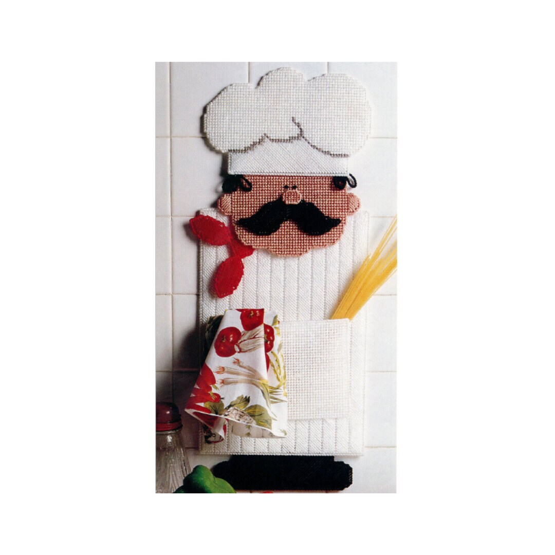 Chef Wall Pocket Kitchen Decoration Plastic Canvas Pattern - Etsy