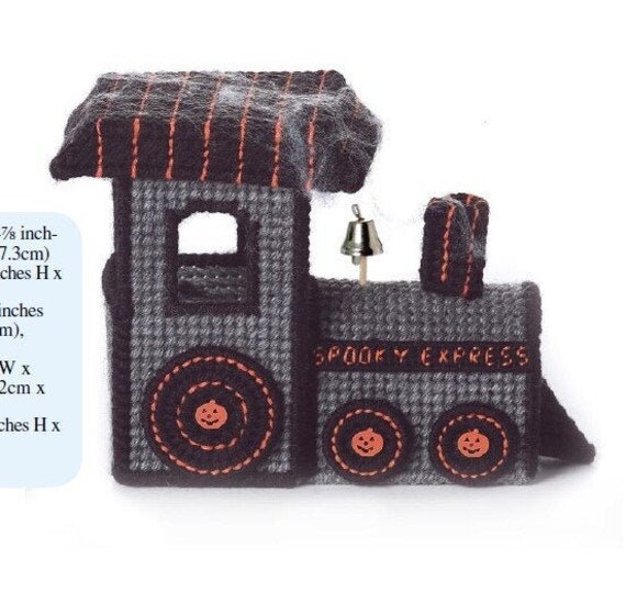 Spooky Express Train Plastic Canvas Pattern | Etsy