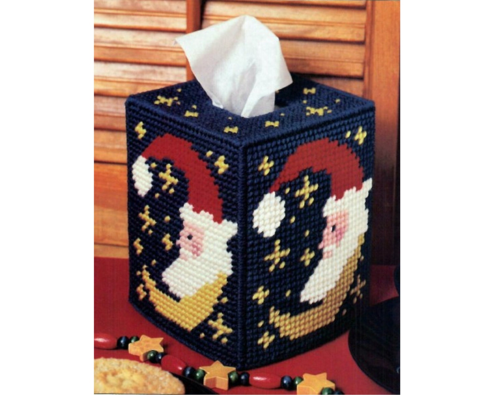 Santa Moon Tissue Box Cover Plastic Canvas Pattern - Etsy