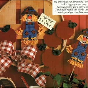 Fall Scarecrow & Apple Set Plastic Canvas Pattern - Etsy